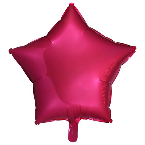 View Fuchsia Star-Shaped Foil Balloons, 18-in.