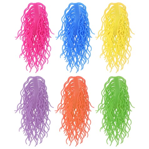 Rubber Colorful Funky Noodle Toys, 6-ct. | Dollar Tree