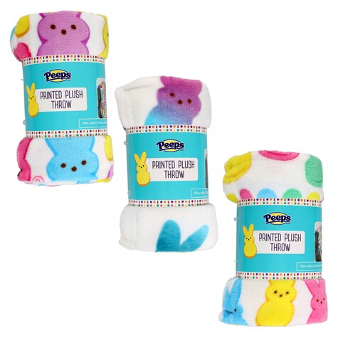 View Colorful Peeps Printed Plush Throw