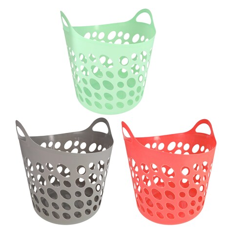 View Round Storage Baskets with Handles,