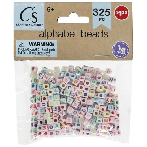 View Crafters Square Alphabet Beads, 325