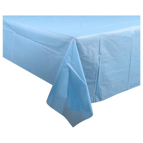 View Light Blue Plastic Table Covers,