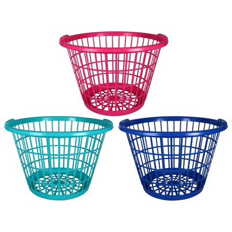 View Large Colorful Plastic Laundry Baskets,