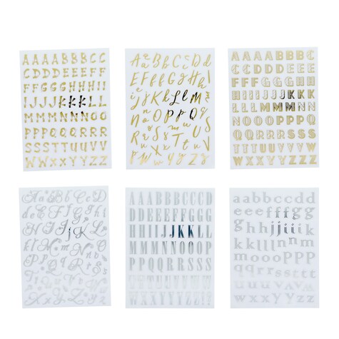 View Crafter's Square Metallic Foil Alphabet