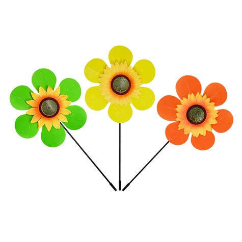 View Outdoor Fun Sunflower Pinwheels, 20.5