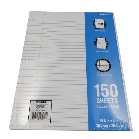 View Unison Ruled Filler Paper, 150-pc