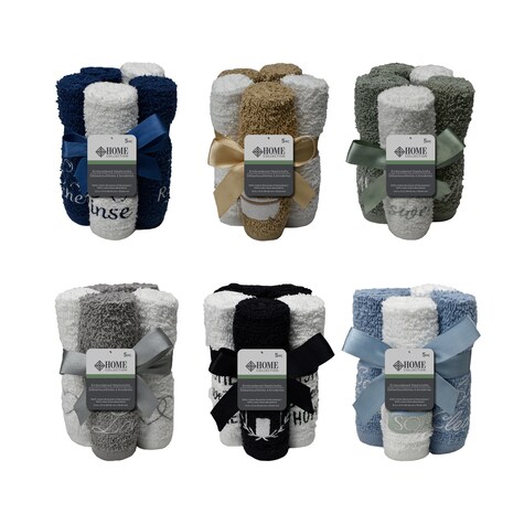 View Embroided Cotton Wash Cloth Bundles,