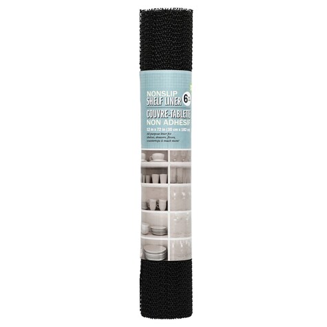 View Black Nonslip Shelf Liner, 12x72