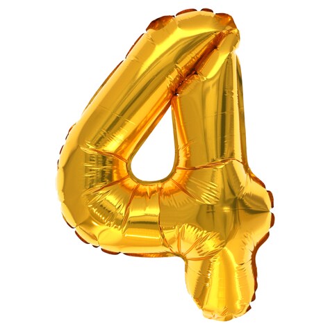 View Kaleidoscope Gold Helium Number Balloon