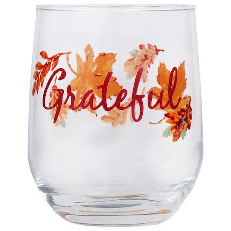 View Harvest Inspired Grateful Stemless Wine