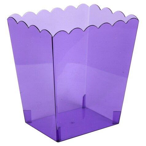 View Light Purple Scalloped Plastic Buckets,