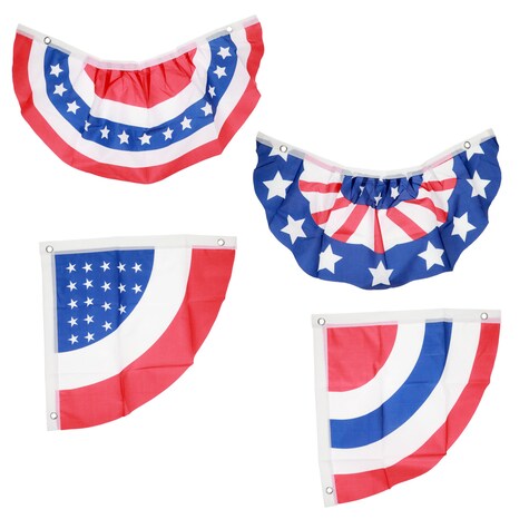 View Patriotic American Flag Bunting, 24x12