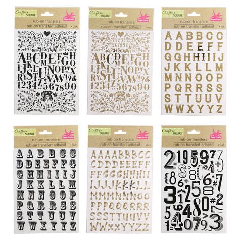 View Crafters Square Metallic Foil Rub-On