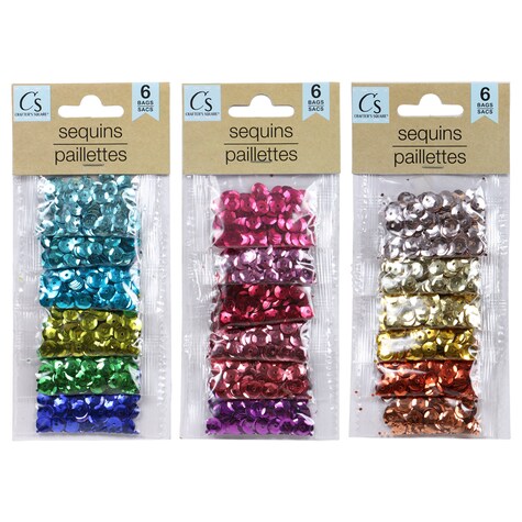 View Crafter's Square Metallic Sequins, 6-ct.