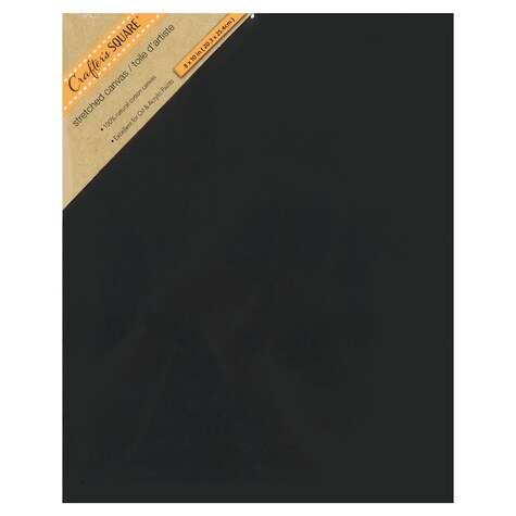 View Crafters Square Stretched Black Canvases,