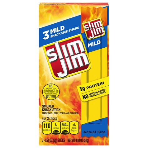 View Slim Jim Mild Snack-Sized Meat
