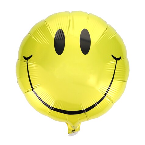 View Smiley Face Foil Balloons, 18-in.