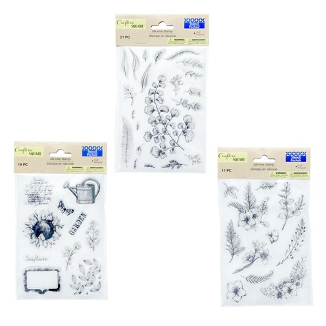 View Crafters Square Silicone Stamps, 3