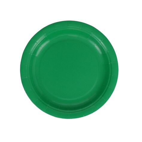 View Round Paper Plates - Green,