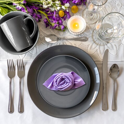 Solid Gray Dinnerware Collection