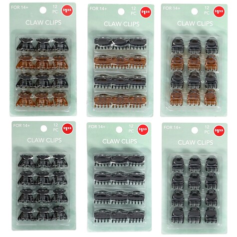 View Mini Claw Clips, 12-ct. Packs