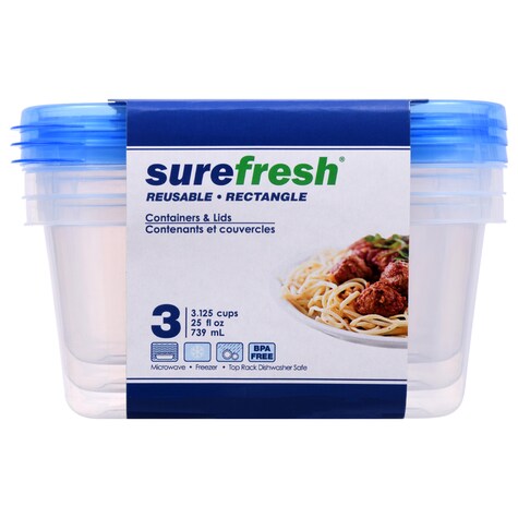 View Sure Fresh Rectangular Storage Containers,