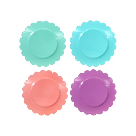 View Spring Fling Round Scalloped Plastic