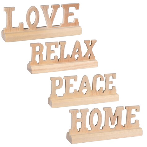 View Crafters Square Wooden Word Decorations