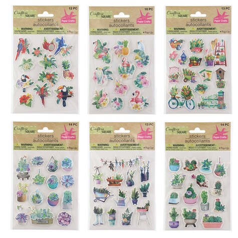 Crafter's Square Iridescent Pop-up Stickers, 5.5x4.5 in. | Dollar Tree