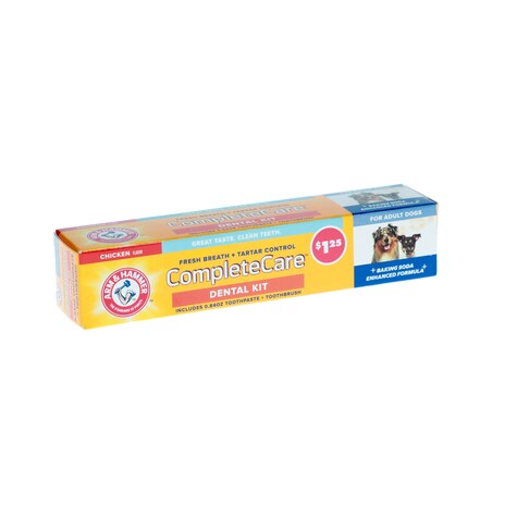 Arm & Hammer Complete Care Dental Kit for Dogs, Chicken Flavor | Dollar ...