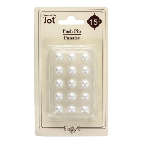 View Jot White Pearl Push Pins,