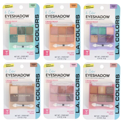 View L.A. Colors 6 Color Eyeshadow,