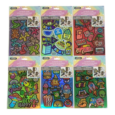 View Fun & Colorful Holographic Stickers,