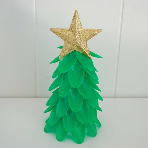 Plastic Spoon Christmas Trees