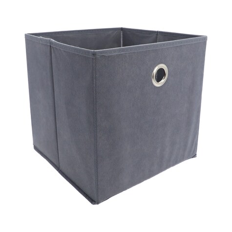 View Collapsible Gray Storage Cube, 10x10-in.