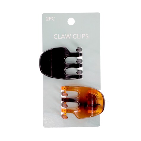 View Plastic Claw Hair Clips, 2-ct.