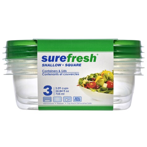 View Surefresh Shallow Square Storage Containers