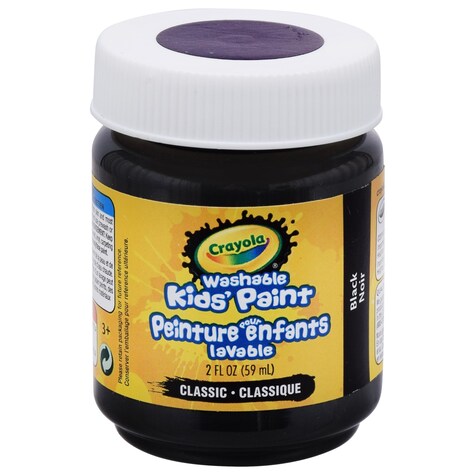 Crayola Washable Kids Black Paint, 2 fl.oz. Containers | Dollar Tree