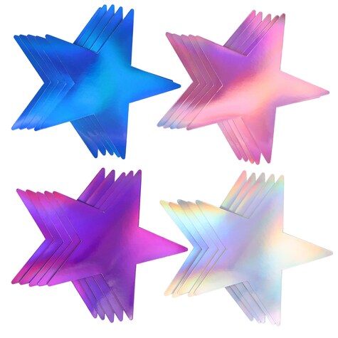 View Iridescent Star-Shaped Foil Cutouts, 5-ct.