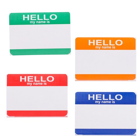 View Jot Self-Adhesive Name Badge Labels,