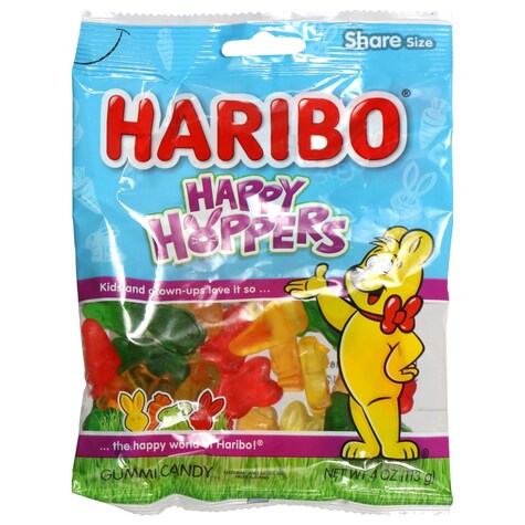 Haribo Happy Hoppers Gummy Bunnies, 4 oz. Bags | Dollar Tree