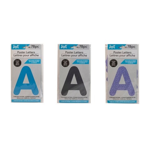 View Jot Printed Double-Sided Poster Letters,