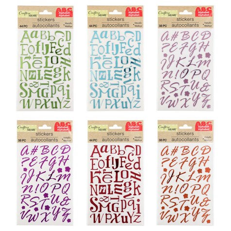 View Crafter's Square Puffy Foil Alphabet
