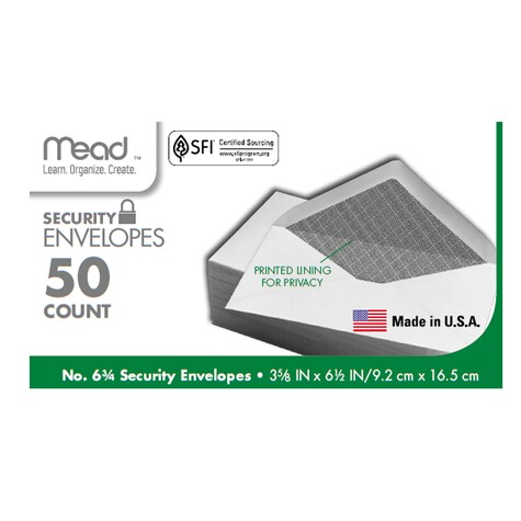 View Mead #6 Security Envelopes, 80-ct.