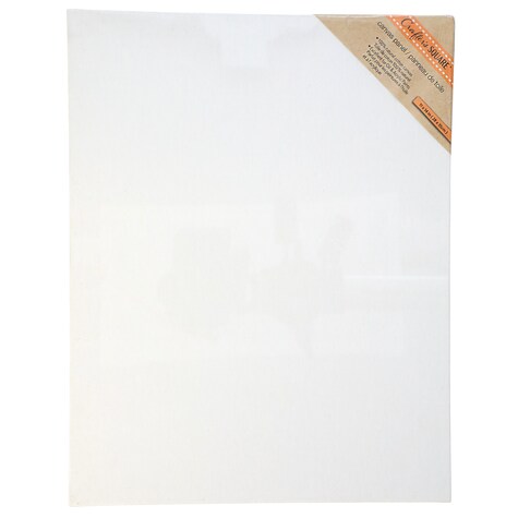 View Crafters Square White Canvas Boards,