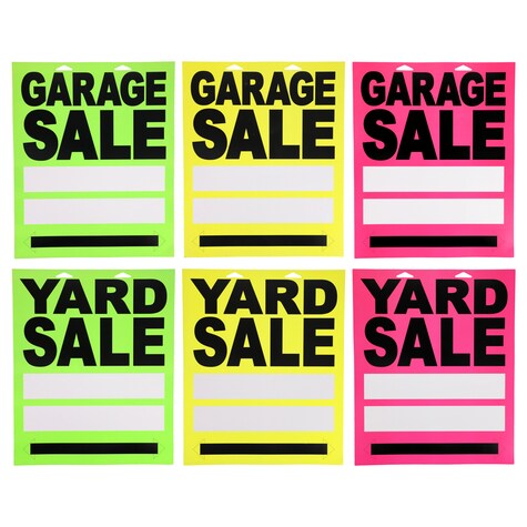 View Large Bright Garage Sale Signs,