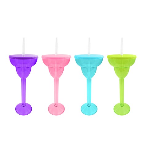 View Margarita Yard Glass With Straw,
