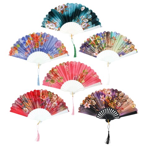 View Colorful Metallic Foldable Flower Fan,