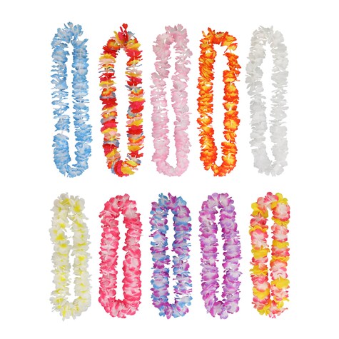 View Patterned Floral Leis, 40 in.