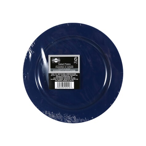 View Solid Royal Blue Plates, 6-ct.